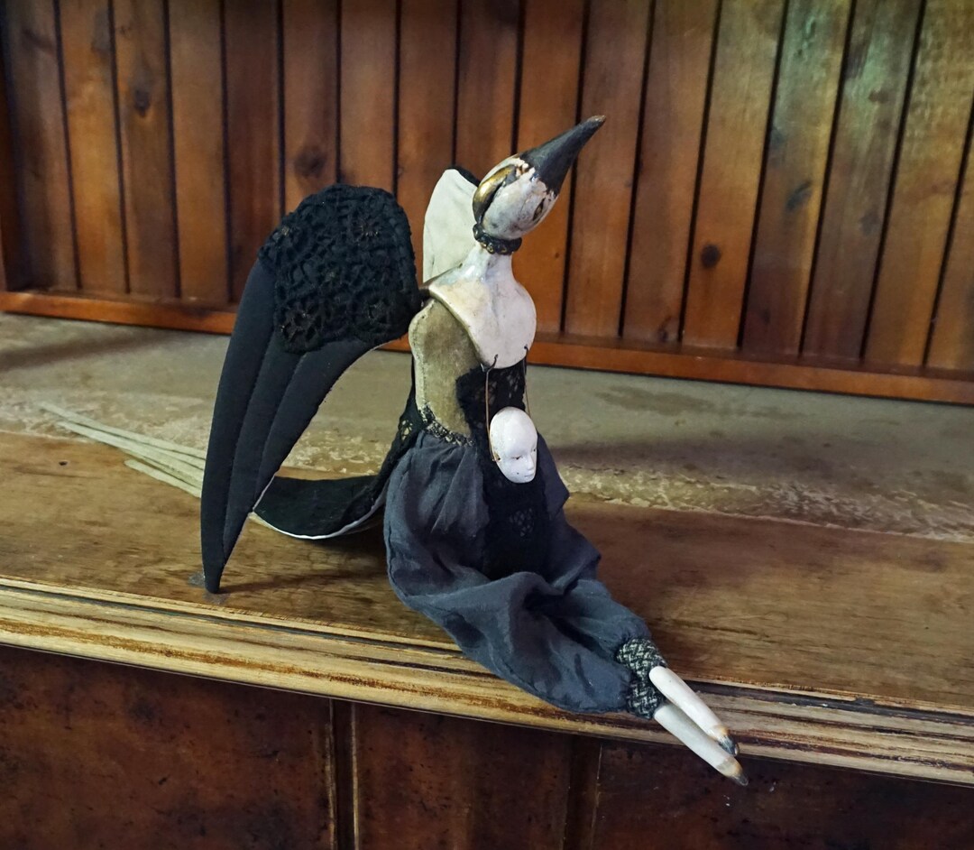 Ooak Mystical Bird of Paradise Bird Doll Interior Collectible Author's ...