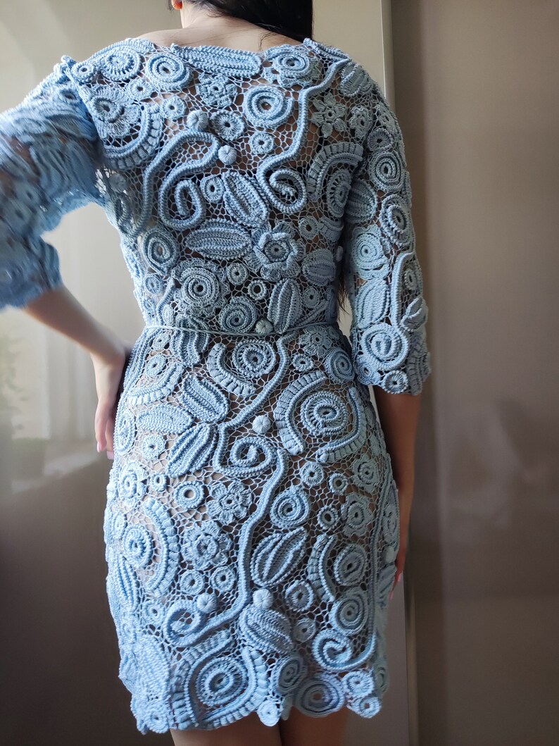 Handmade Dress Handmade Irish Lace Knitted Bohemian Gown Irish Lace ...