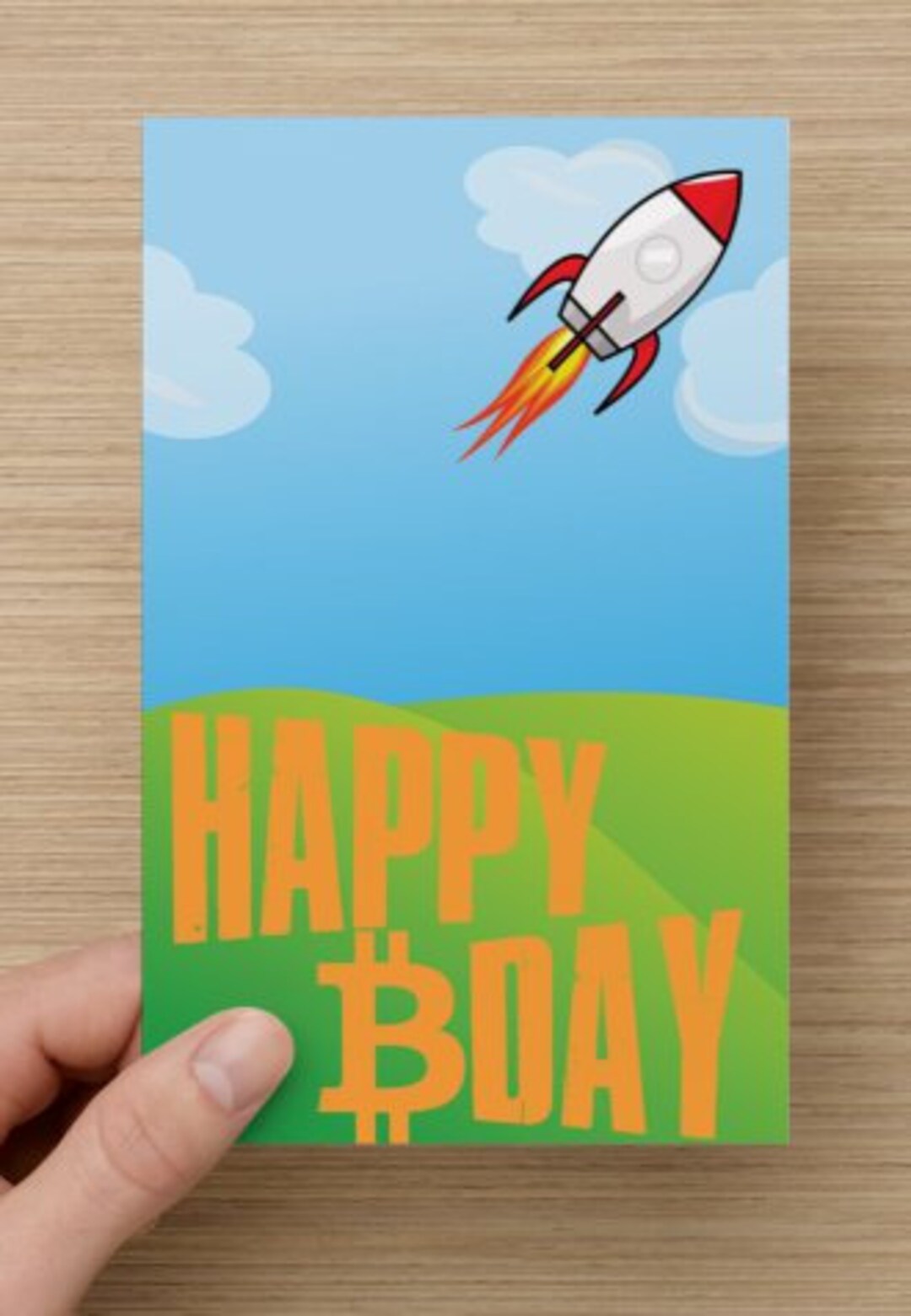 Bitcoin Birthday Card Take off Rocket Crypto - DIGITAL PRINT (5 X 7) - Etsy