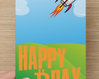 Bitcoin Birthday Card Funny Crypto Currency DIGITAL PRINT 5 X 7 - Etsy
