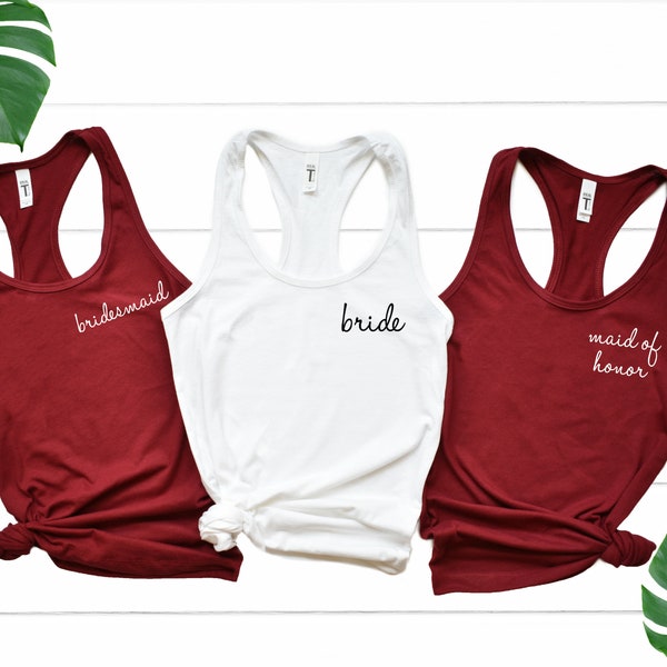 Bridesmaid Tank Tops - Etsy
