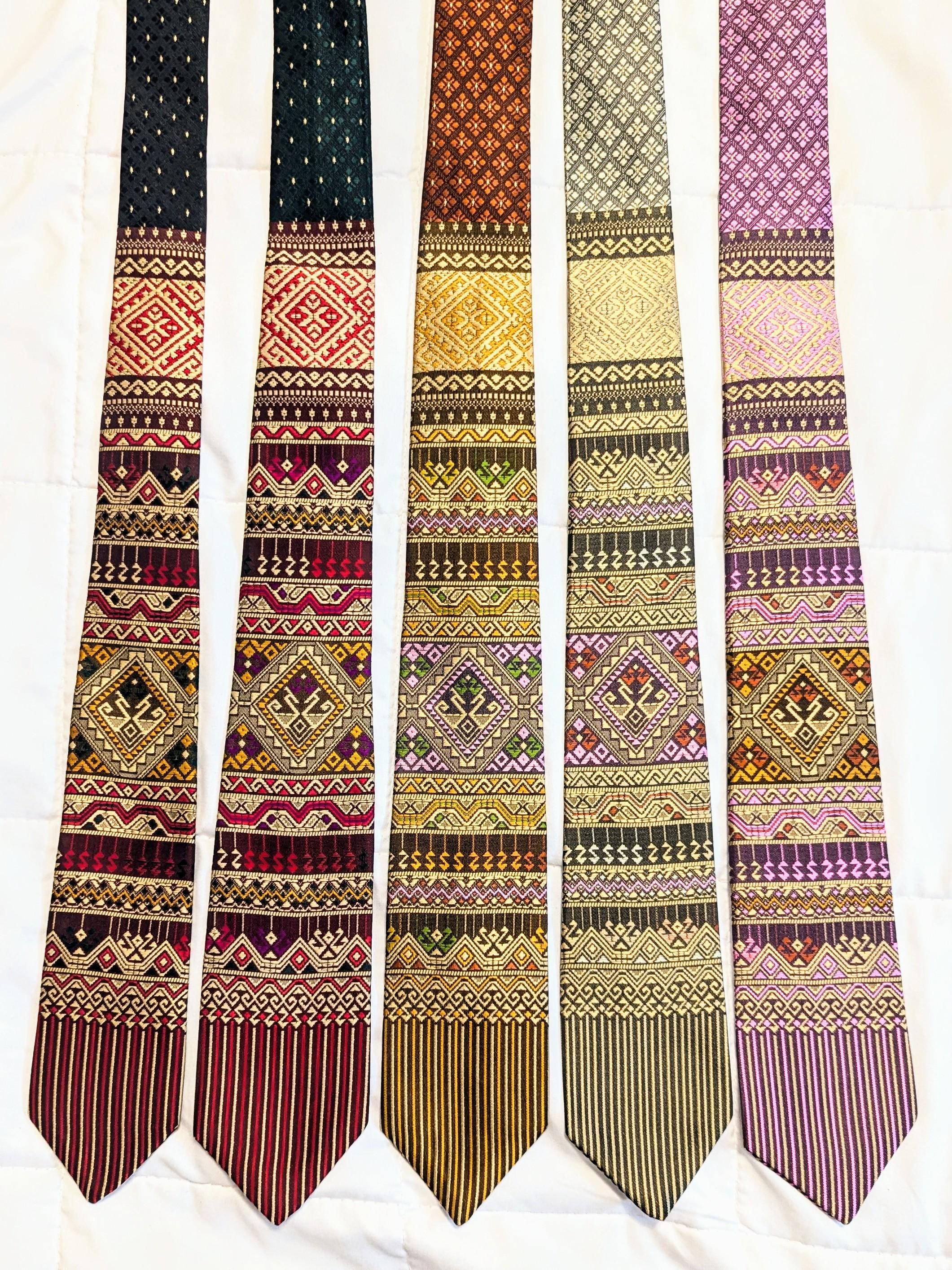 Handmade Thai Necktie Cute Colorful Pattern Tie - Etsy