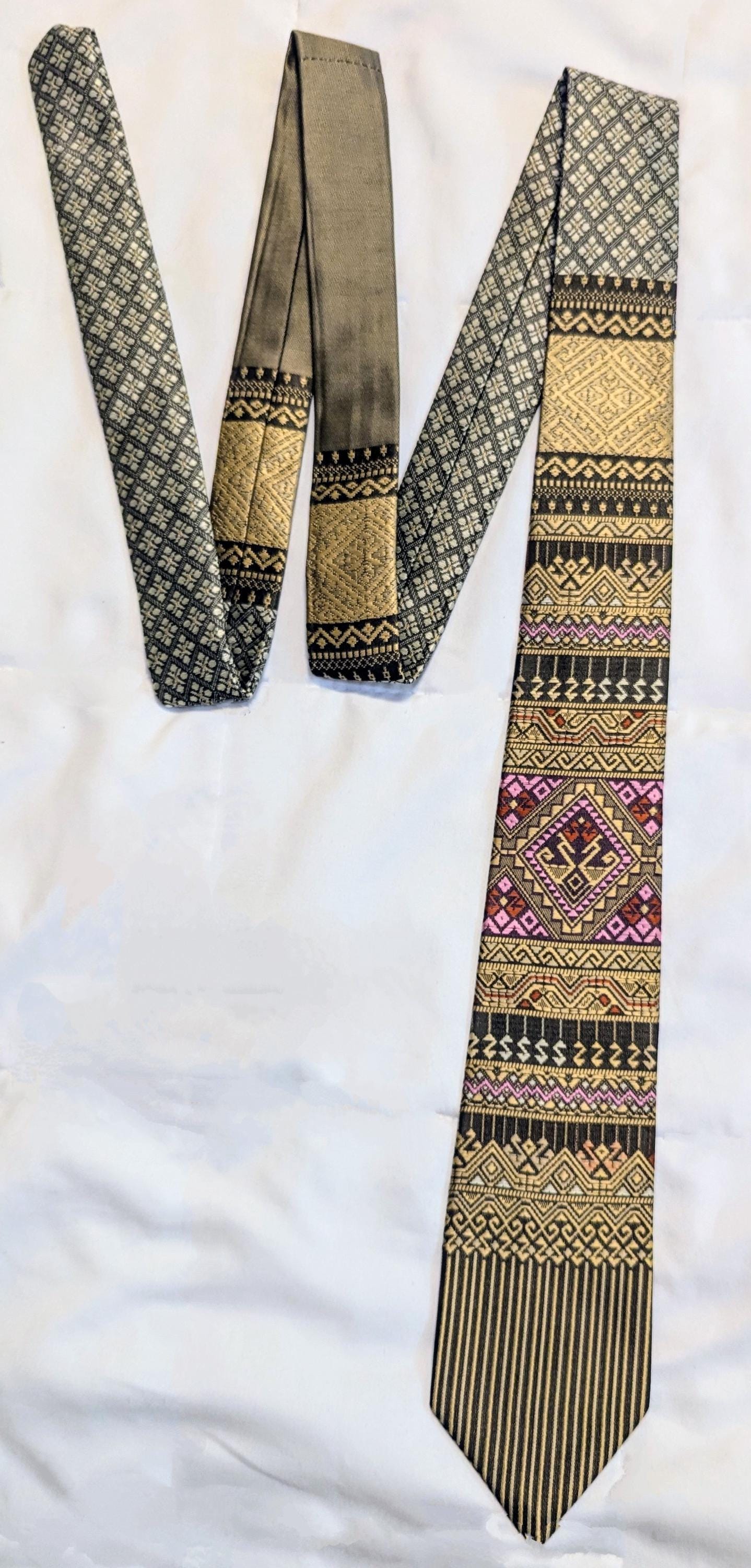 Handmade Thai Necktie Cute Colorful Pattern Tie - Etsy