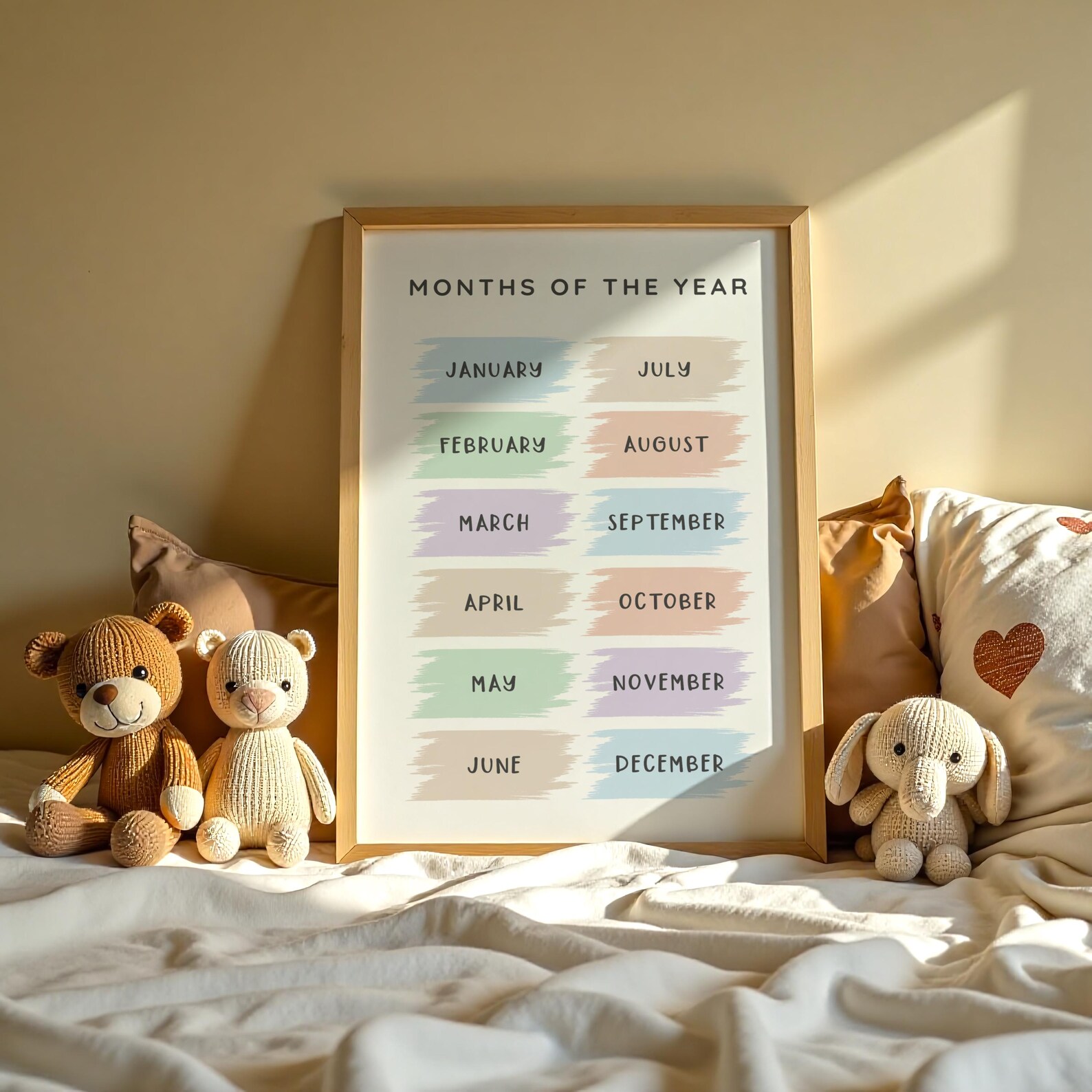 Months of the Year Pastel Poster: Classroom Wall Art (digital Download ...
