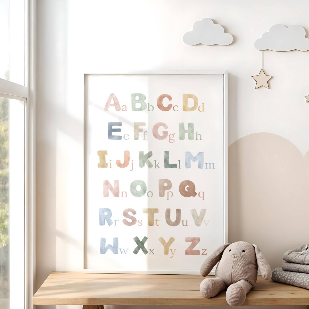 Earth Tones Alphabet Poster: Watercolor ABC Print (digital Download) - Etsy