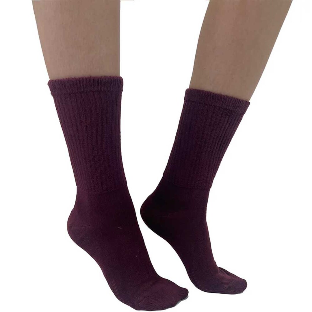 Burgundy Extra Wide Bamboo Super Soft Socks | Perfect Gift for Her! - Etsy