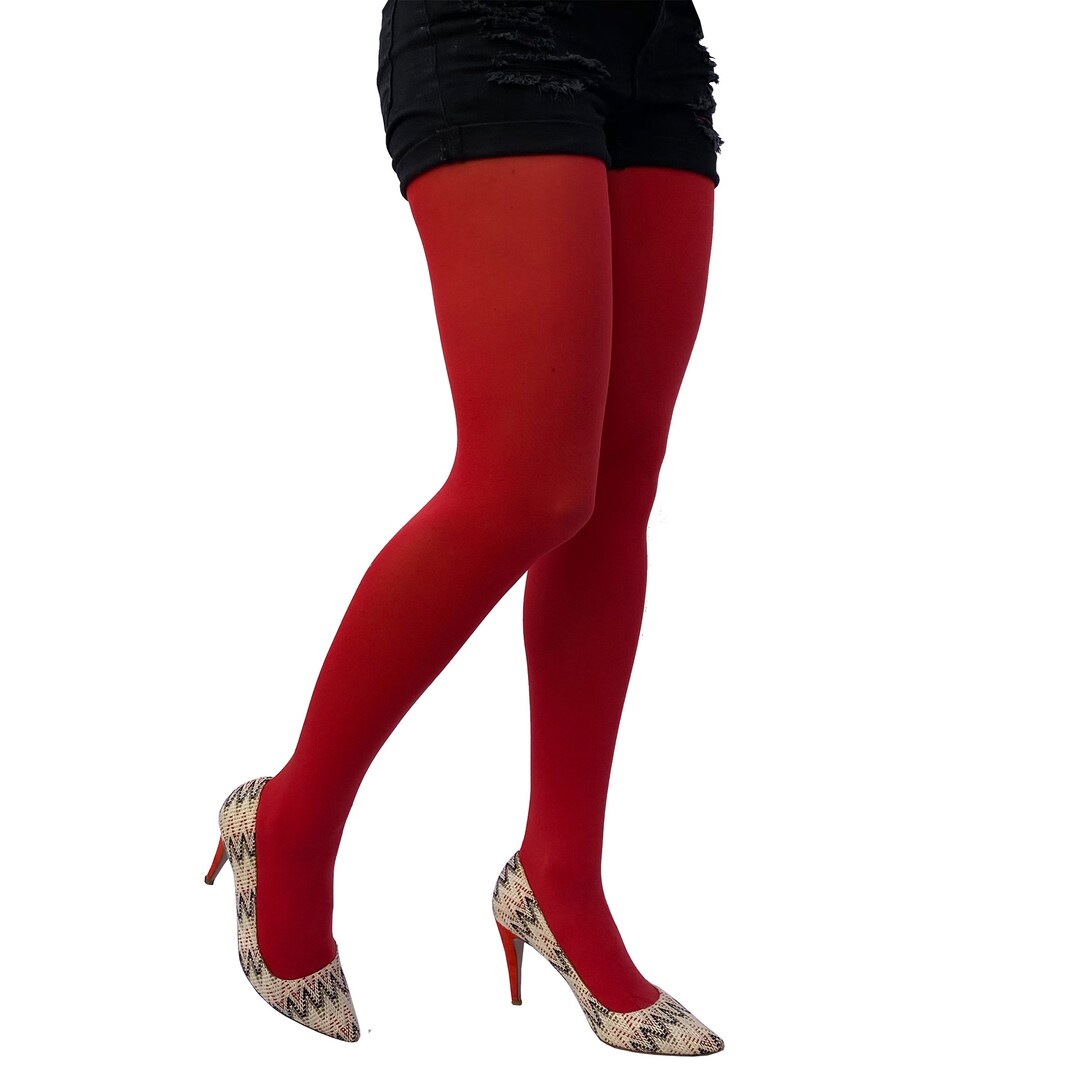 Tights Plus Size Red for Women, Soft and Durable Solid Pantyhose From ...