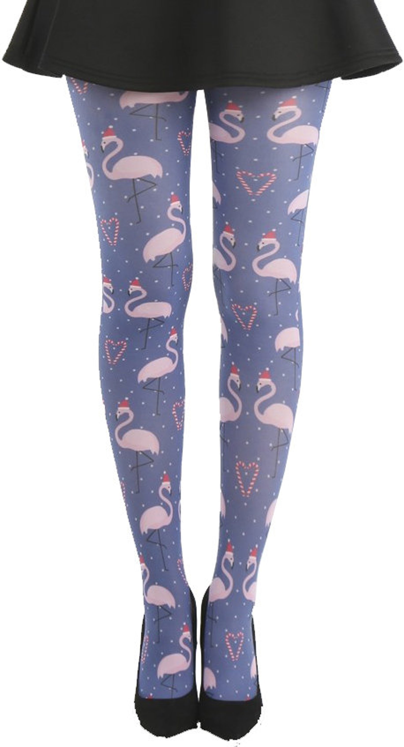 Collants à motifs de Noël Santa Flamingo Parfait pour Noël | Etsy