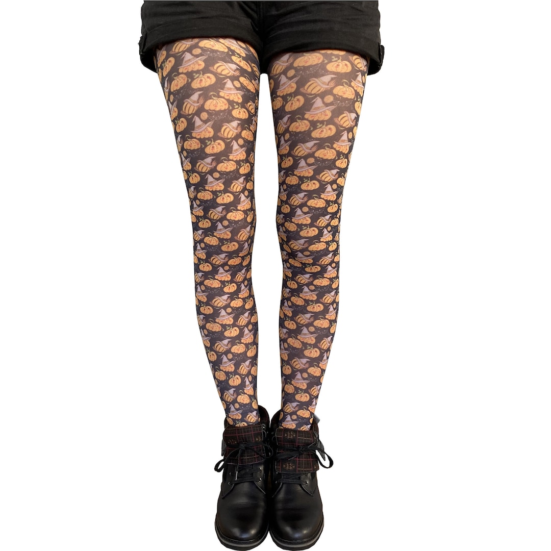 Orange Pumpkin Tights | A Funny Tights Perfect for Halloween Outfits ...
