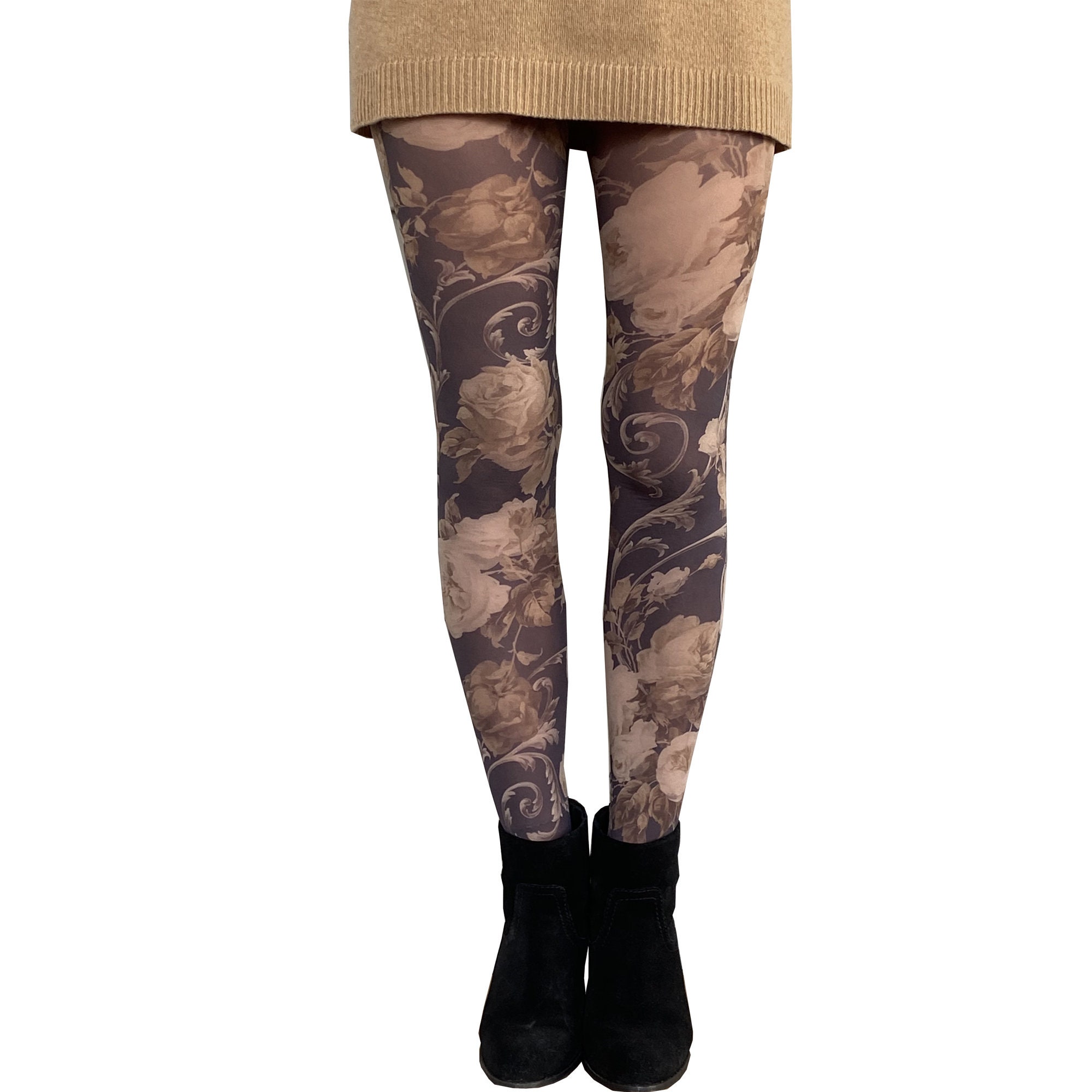 Flower Patterned Tights