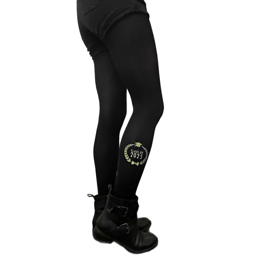 Class of 2025 Graduation Tights – Black & Gold Glitter | Malka-chic - Etsy