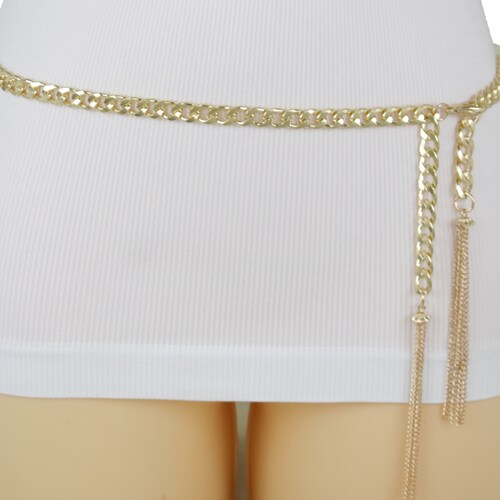 NOS 90s Gold Chain Belt Gold Metal Belt Waist Chain Belt | Etsy