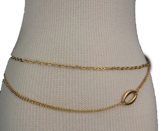 Gold chain belt | Etsy