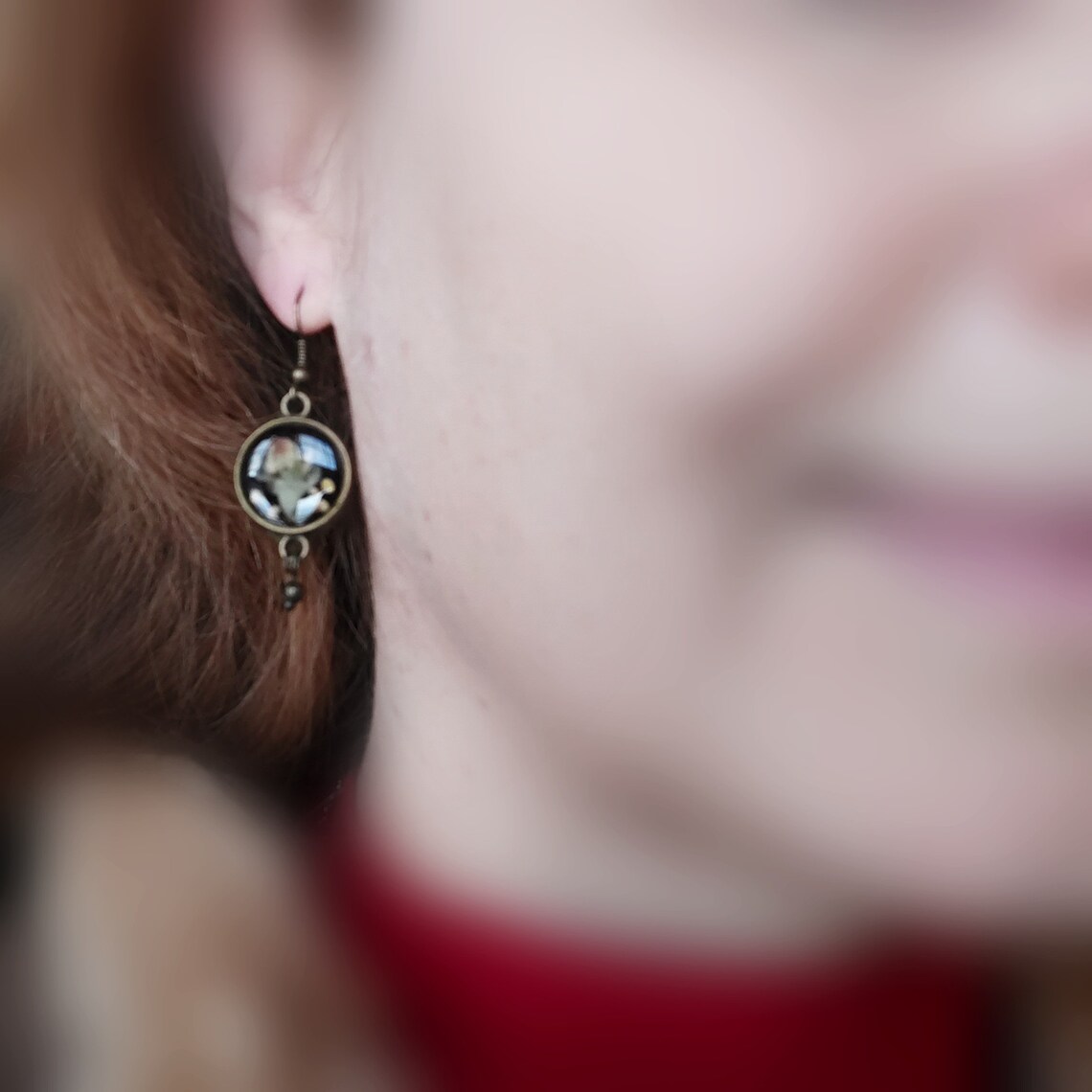 Dark Academia Earrings Botanical Earrings - Etsy