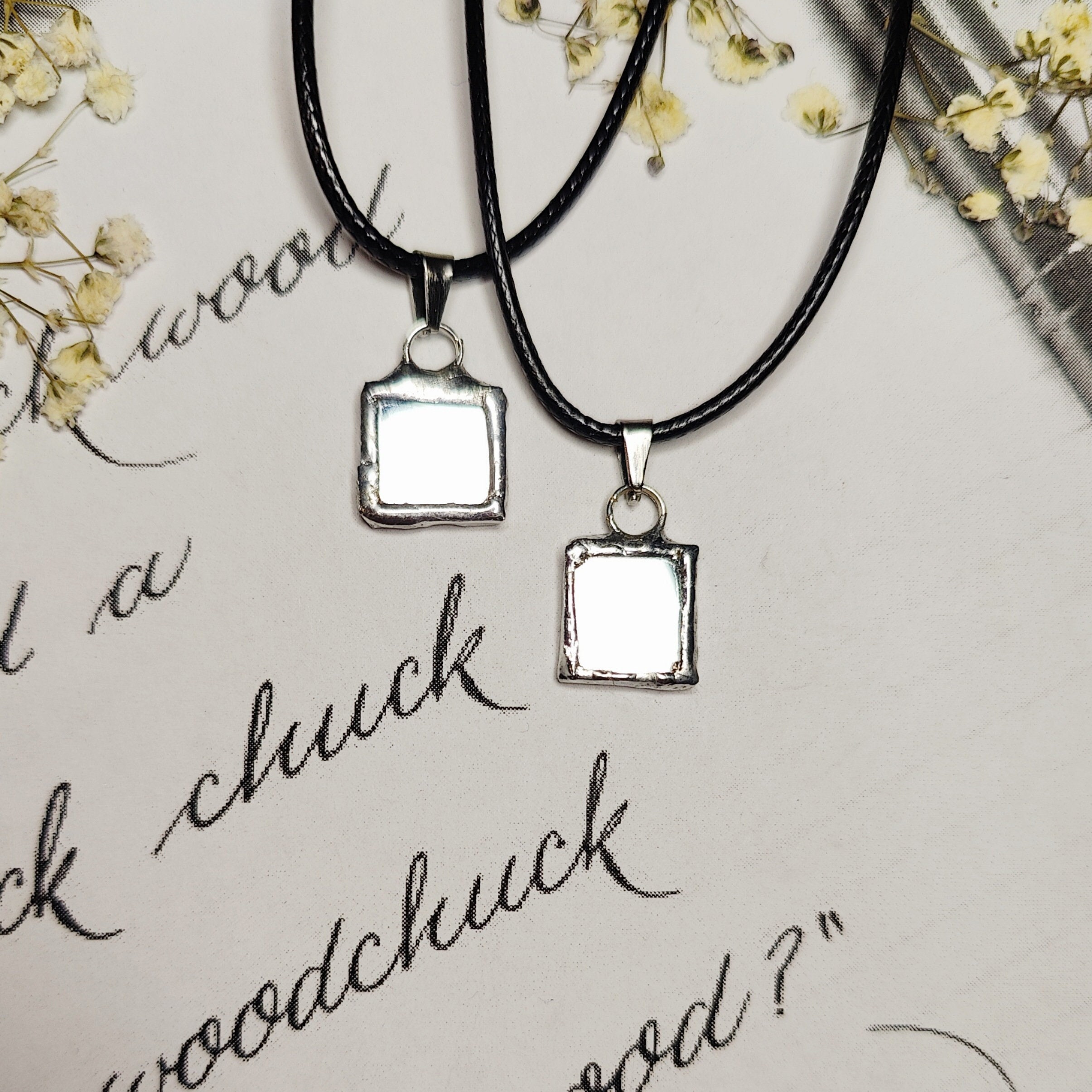 Small Mirror Pendant Necklace Mirror Necklace Gift for Him Unique ...