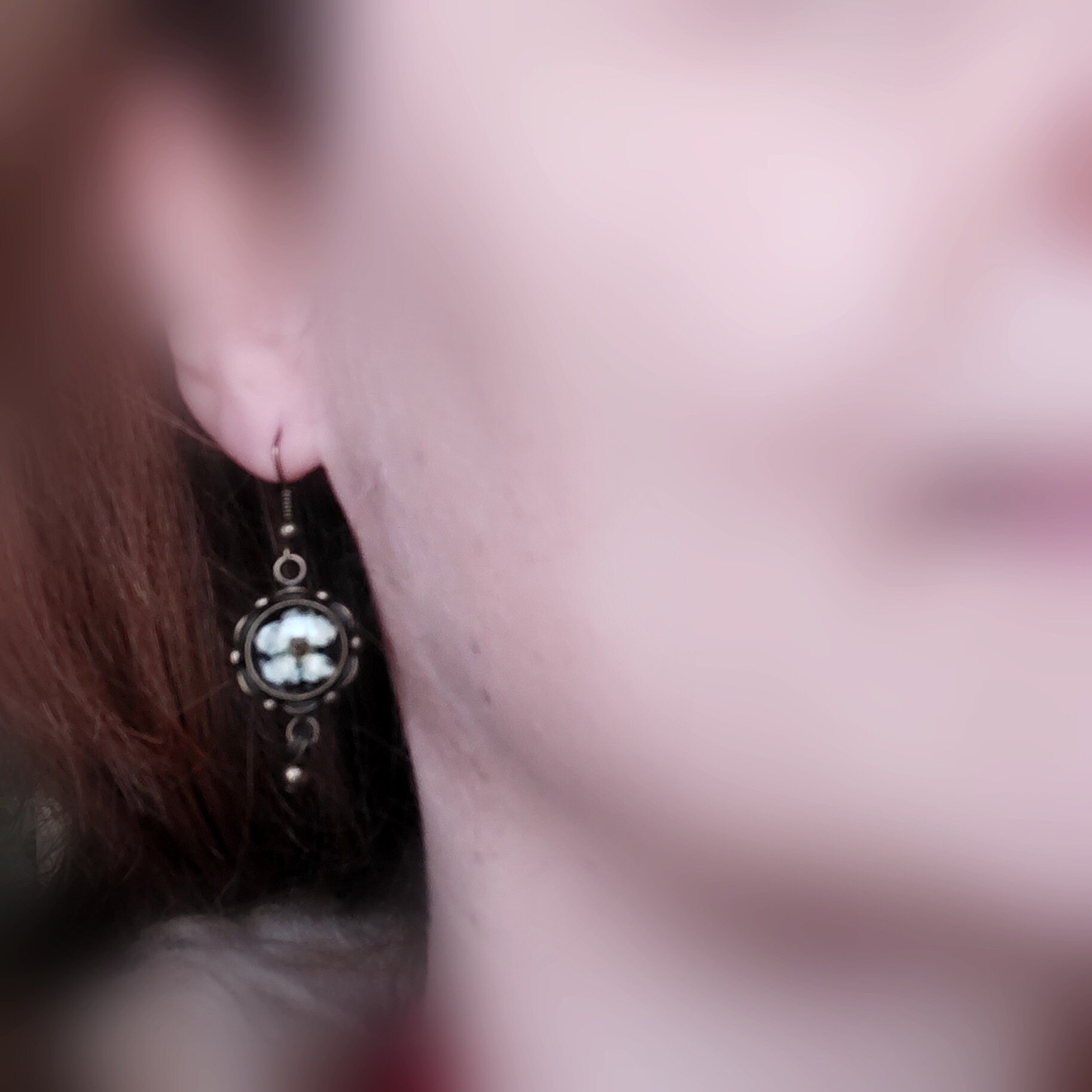 Dark Academia Earrings for Girlfriend. Terrarium Earrings Real Flower ...