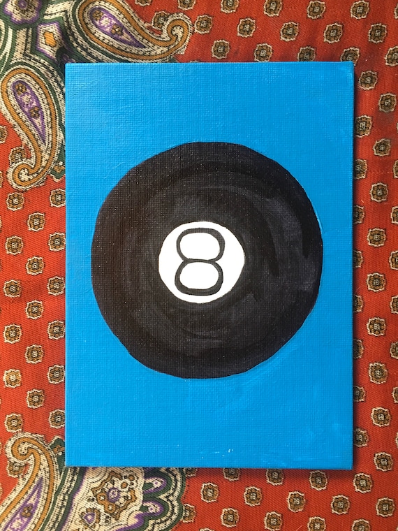 Mixed 8-Ball Original Painting Acrylic and Oil Art & Collectibles ...