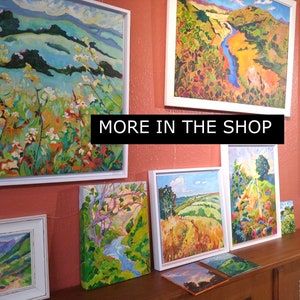 Contented Sunset Painting, Original Art, Modern Impressionist Landscape ...