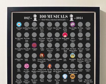 Musical Scratch-off Poster 2022 - Must See Bucket List - Etsy