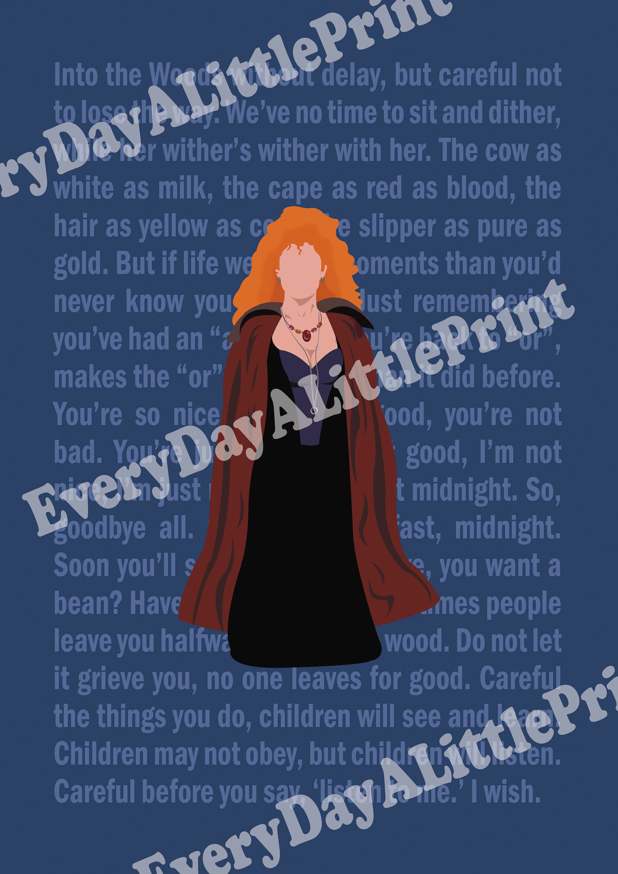 Into the Woods Lyrics Musical Poster W/ the Witch - Instant Download ...