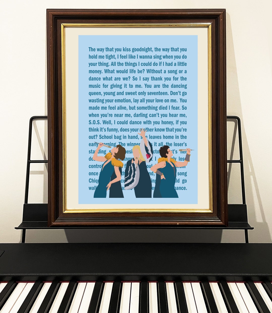 Printed Lyrics Musical Poster A5 - Etsy UK