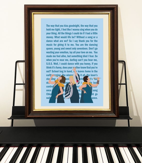 Printed Lyrics Musical Poster A5 | Etsy UK