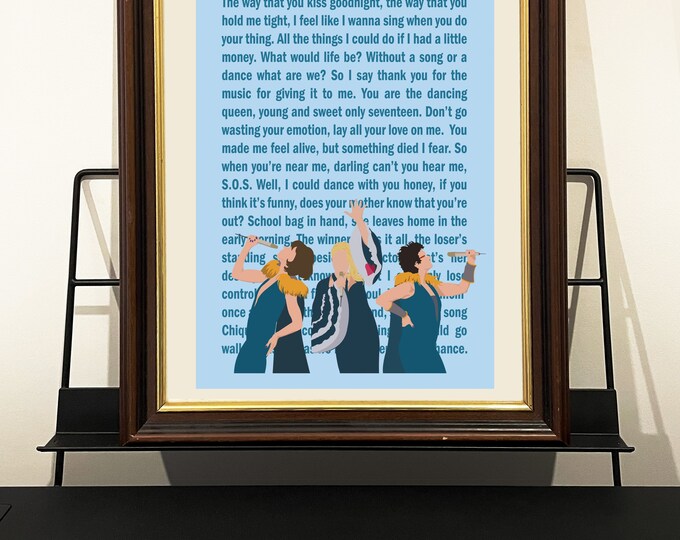 Printed Lyrics Musical Poster A5 - Etsy UK