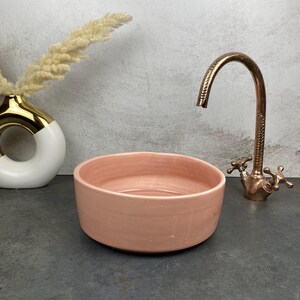 Custom Made Tonys Pink Sink Countertop Minimalist Basin Sink for Modern ...