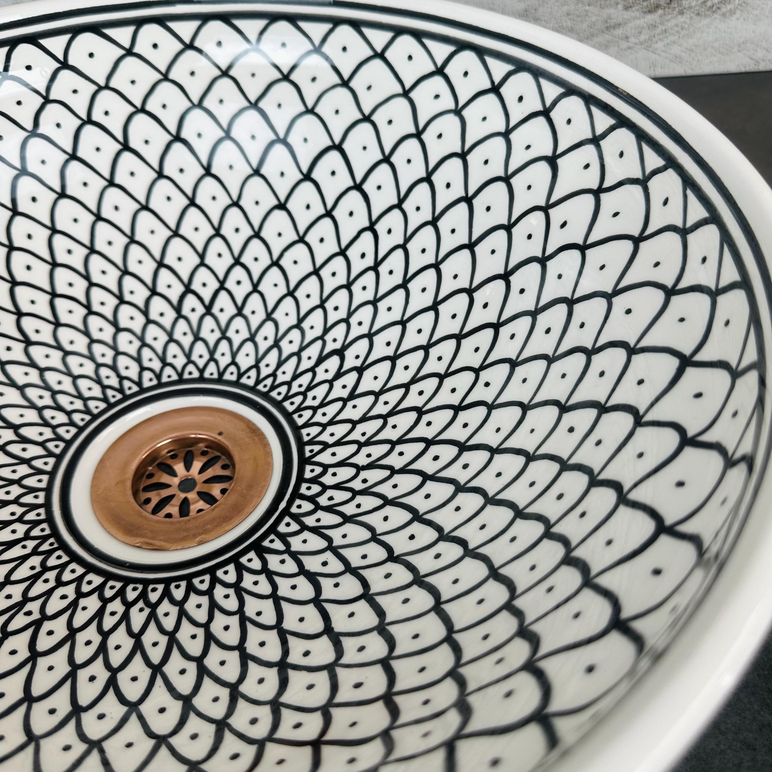 Custom Made Stylish Round Ceramic Sink Handcrafted - Mid Century ...