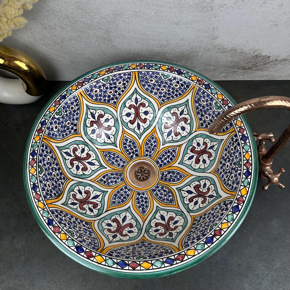 Custom Made STEGUN Washbasin Sink Round Drop in or Undermount Ceramic ...