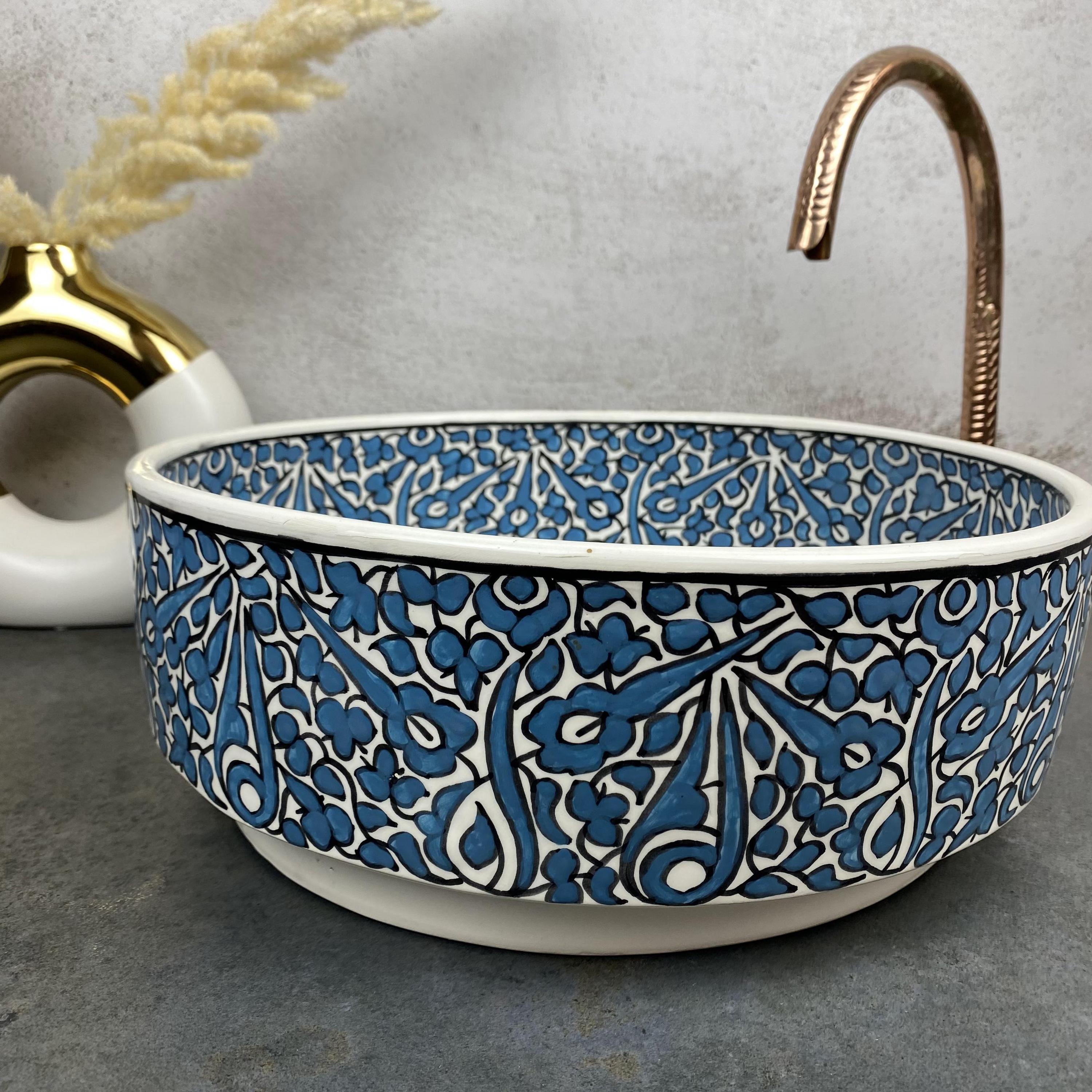Round Modern Bathroom Wash Basin for Vanity Ceramic Porcelain Wash ...