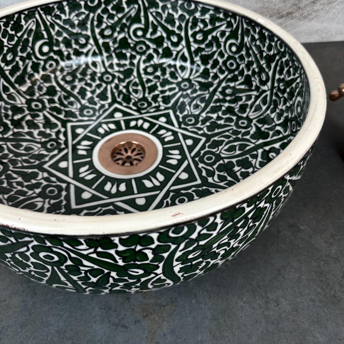 Emerald Green Ceramic Sink Custom Made Vessel Sink Ceramic Bathroom ...