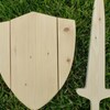 Handcrafted Wooden Sword and Shield Set - Cosplay, Costume, Theater ...