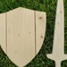 Handcrafted Wooden Sword and Shield Set - Cosplay, Costume, Theater ...
