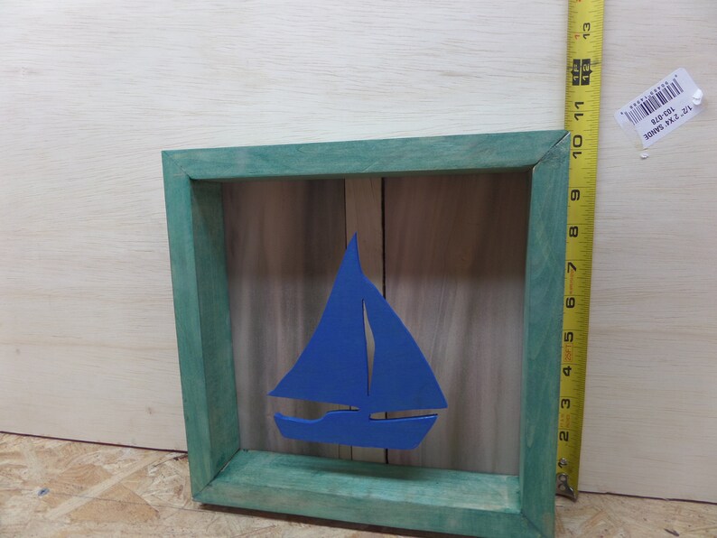 Handmade Wood Sailboat Shadow Box - Home Decor - Nautical Wall Hanging ...