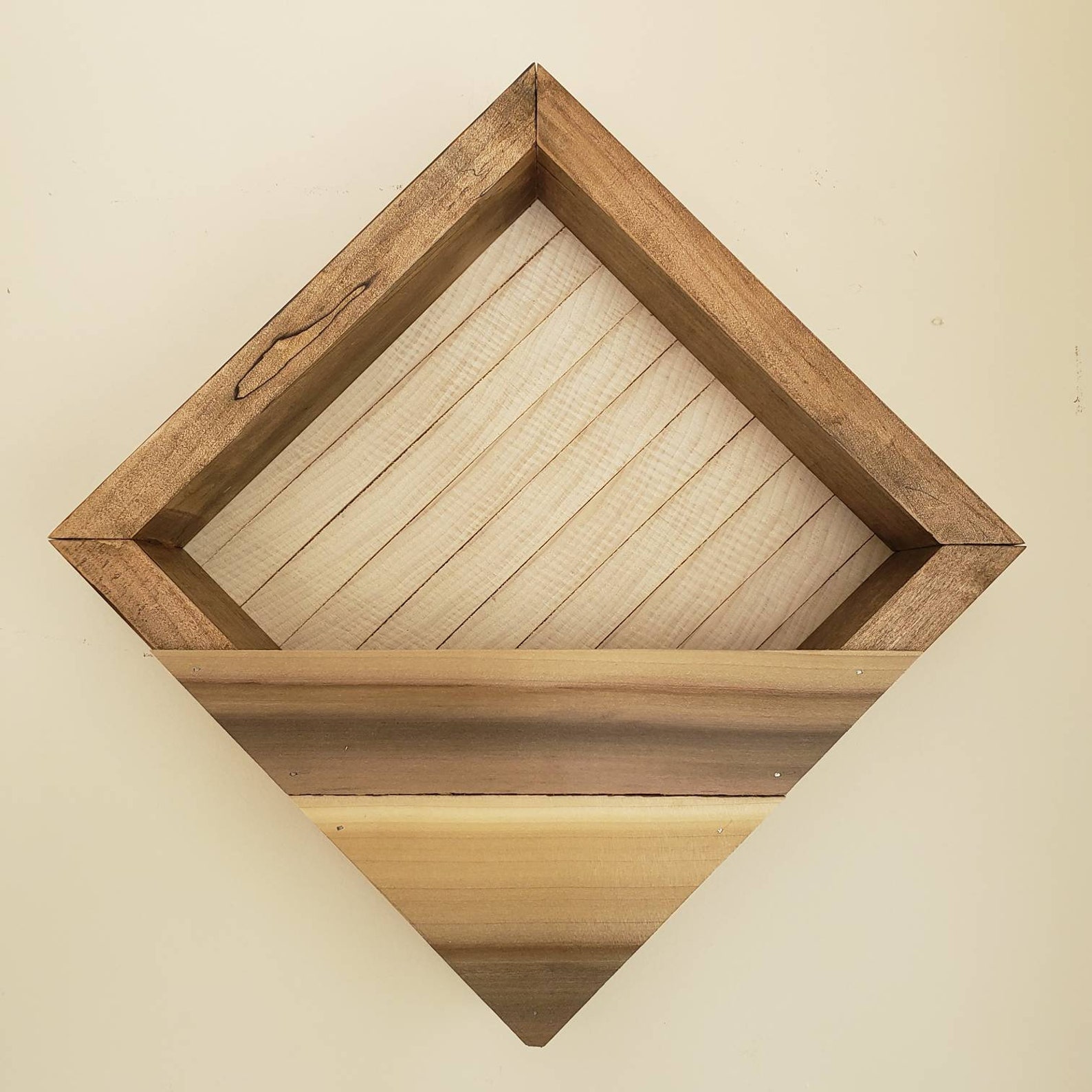 Handmade Wood Hanging Shadow Box Wall Planter Indoor Decor - Etsy