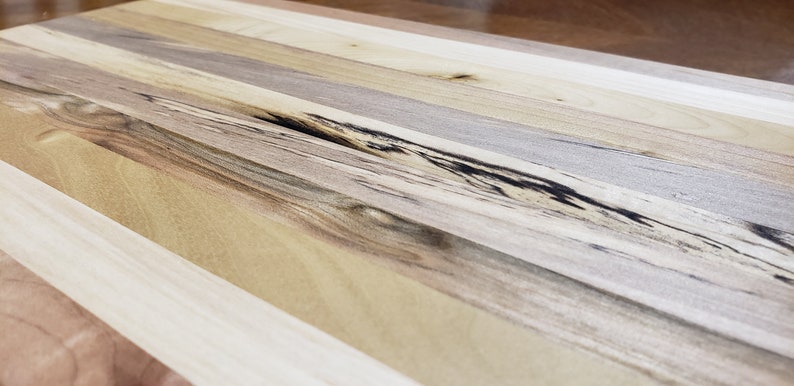 Handmade Spalted Poplar Wood Cutting Board - Edge Grain - Natural ...