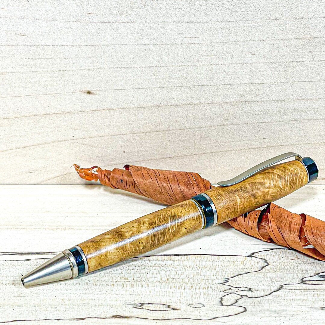 Personalized Ballpoint Pens Custom Ballpoint Pen White Oak Burl Pen ...