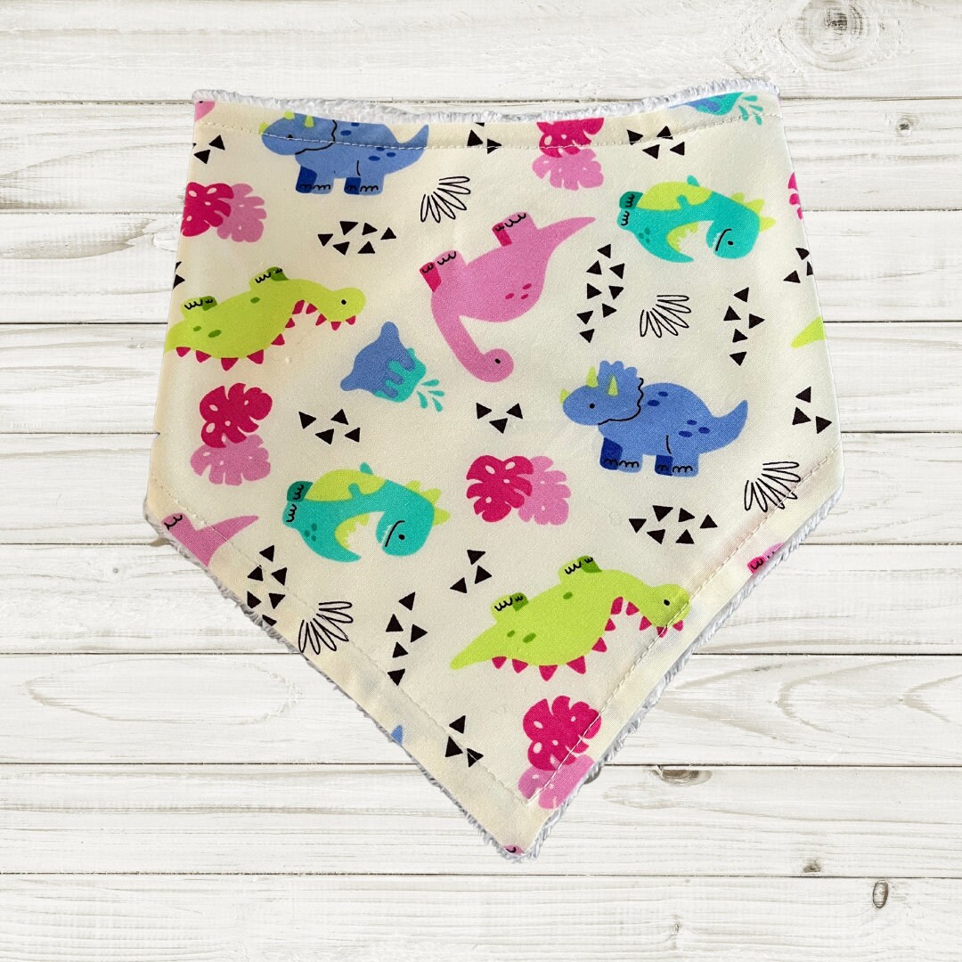 Pink Dinosaurs Signature Bamboo Bib - Etsy