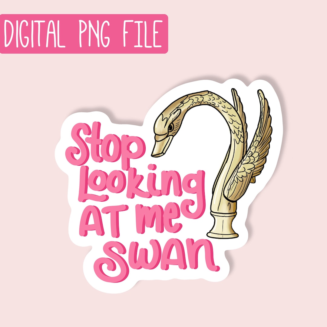 Stop Looking at Me Swan PNG / Billy Madison PNG / Sticker PNG / Cute ...