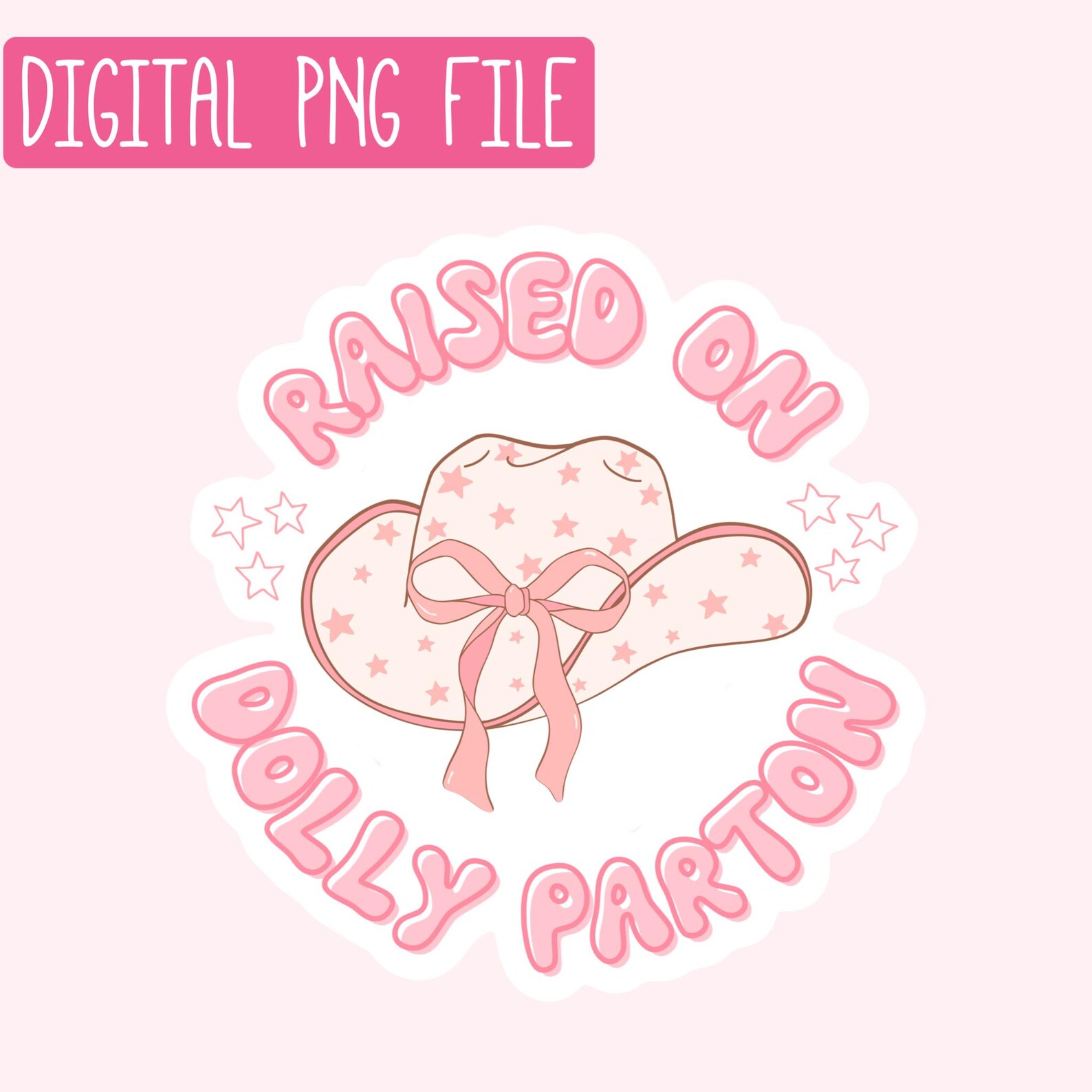 Raised on Dolly PNG / Quirky PNG / Sticker PNG / Cute Girly Png ...
