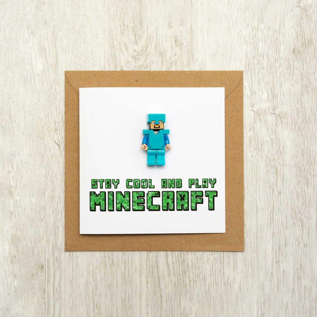 Minecrafter Birthday Card Minecraft Birthday Gamer Birthday Card - Etsy UK