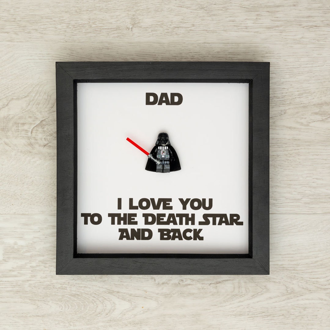 Personalised Darth Vader Star Wars Minifigure Frame I Love You to the ...