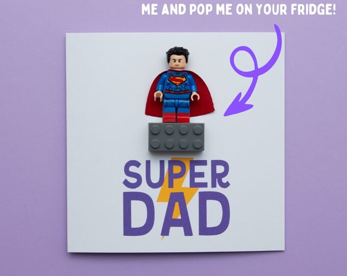 Fathers Day Card - Lego Brick Person People Card - Handmade ...
