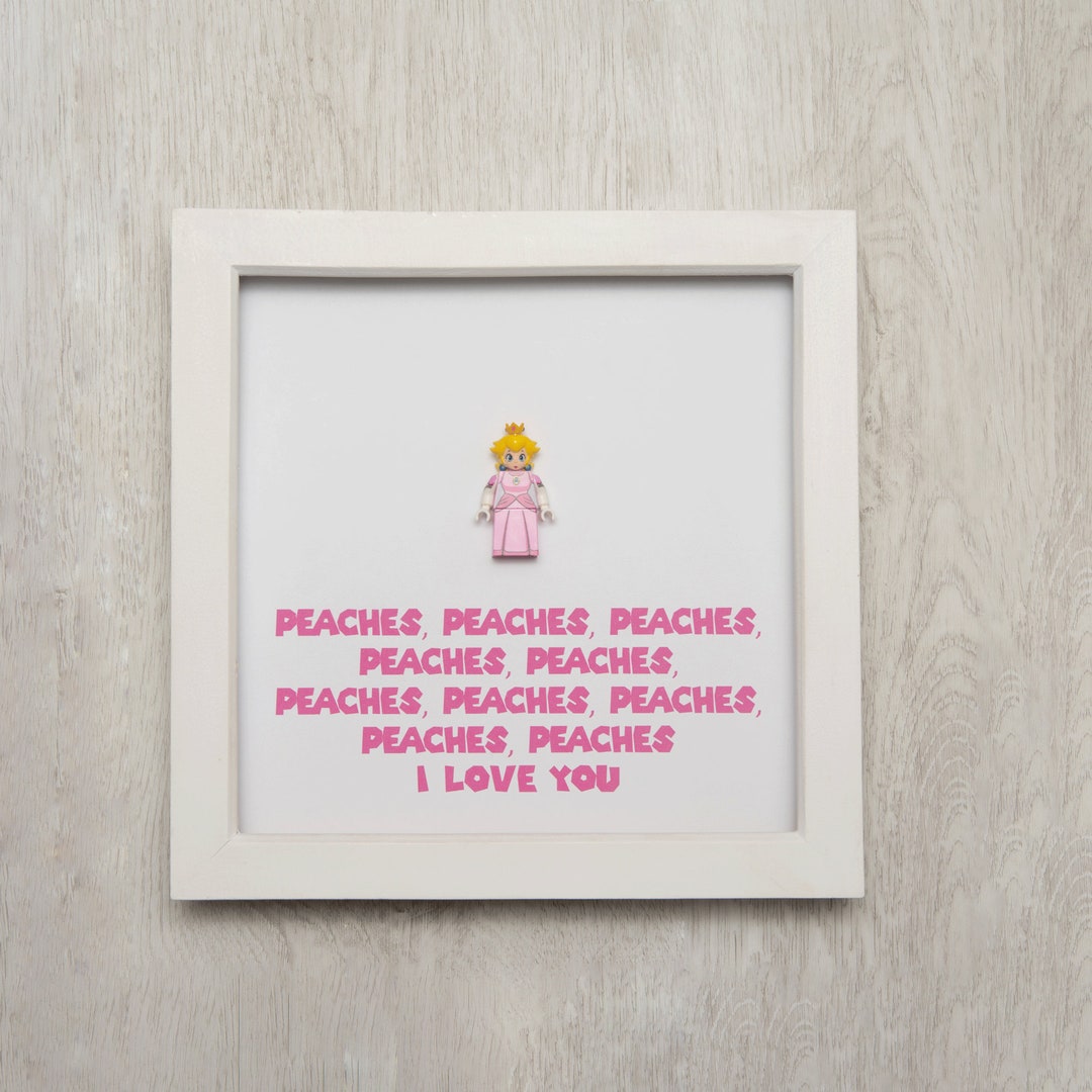 Princess Peach Minifigure Frame, Peaches Lyrics From Super Mario Bros ...