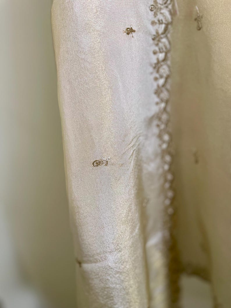 Tissue Dupatta Silk Embroidered Indian Shawl Stole for Women - Etsy