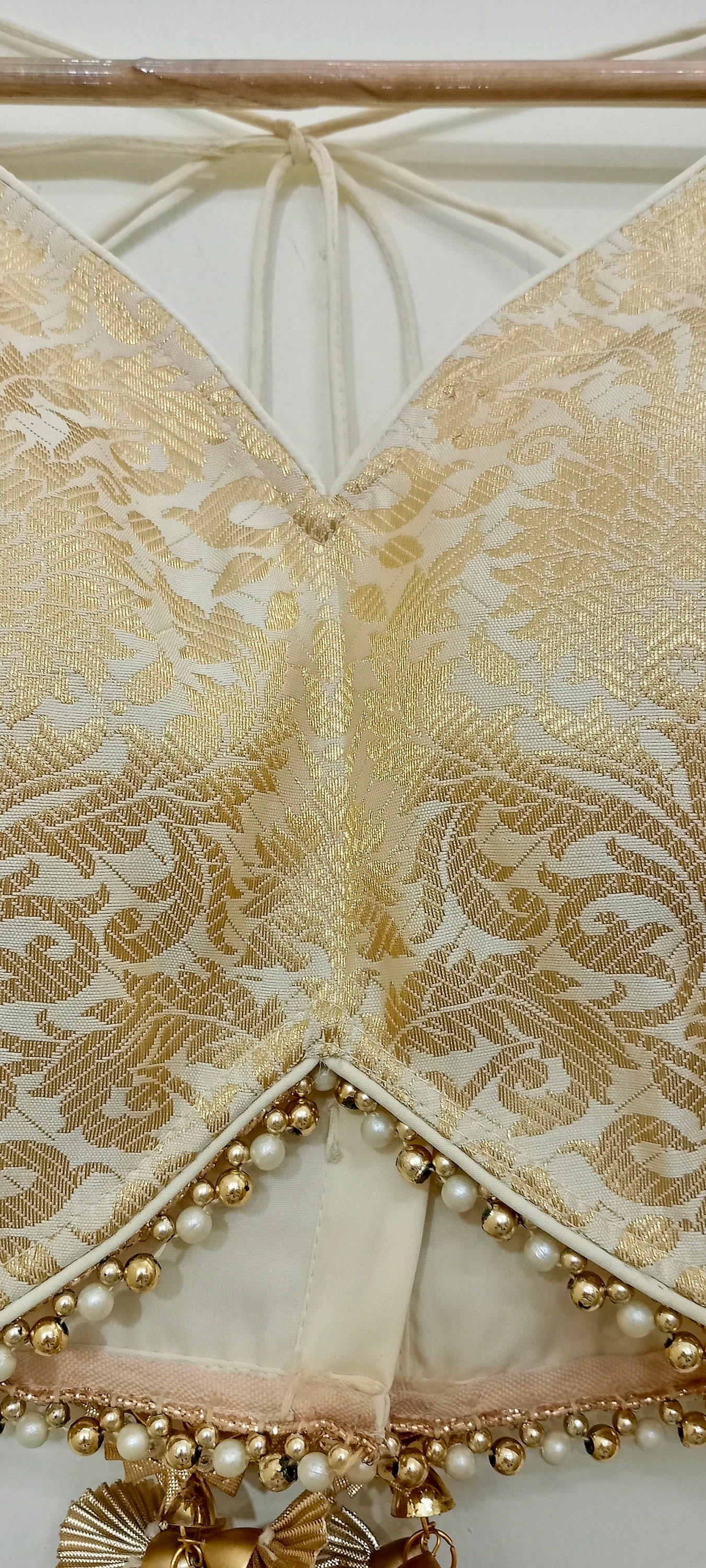 Golden Brocade Silk Blouse for Women Party Wear Saree Blouses Custom ...