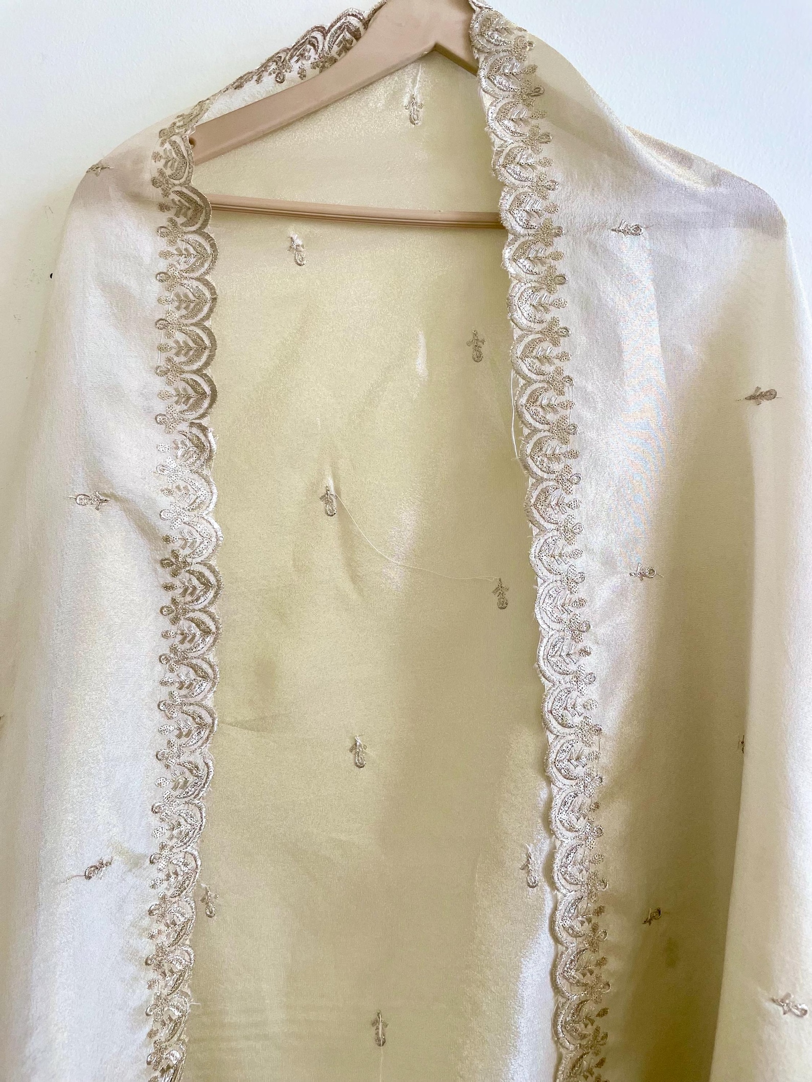 Tissue Dupatta Silk Embroidered Indian Shawl Stole for Women - Etsy