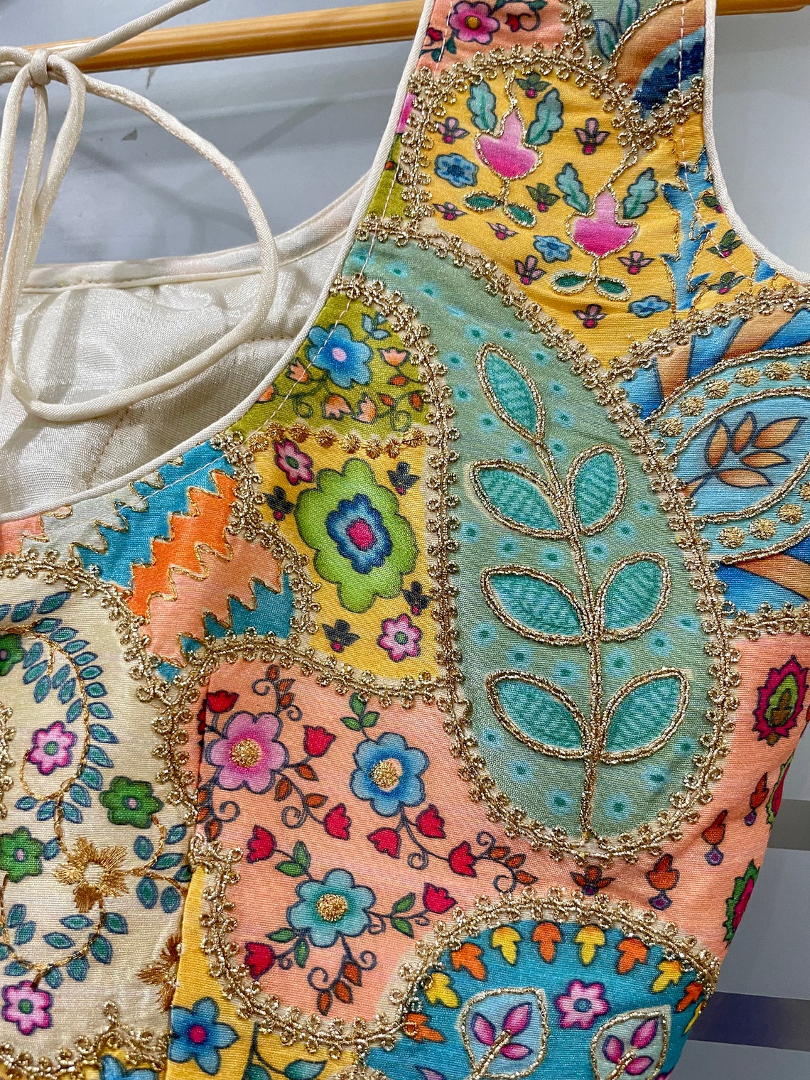 Multicolour Embroidered Blouse Custom Stitched Choli for Women | Etsy