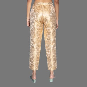 Banarasi Gold Brocade Slim Pant for Women - Etsy